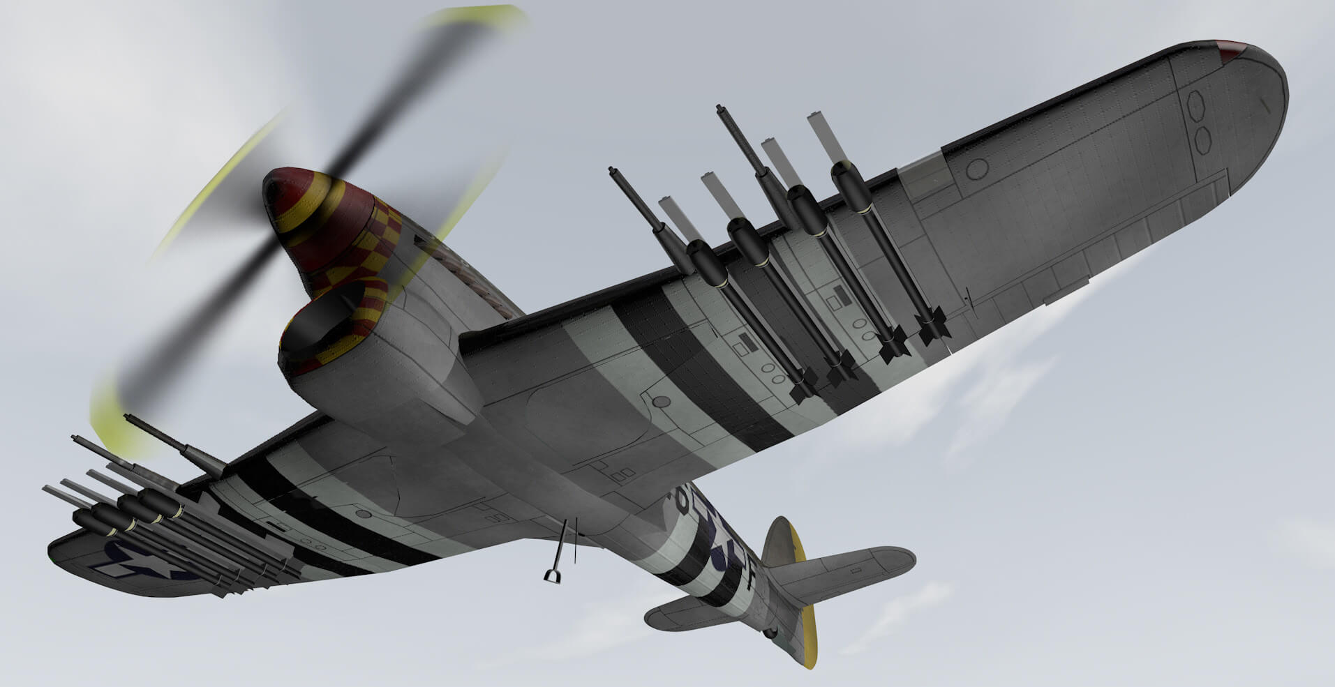 Hawker Typhoon Mk-1B Late (USAF) 3D Model by ChipBassChaos