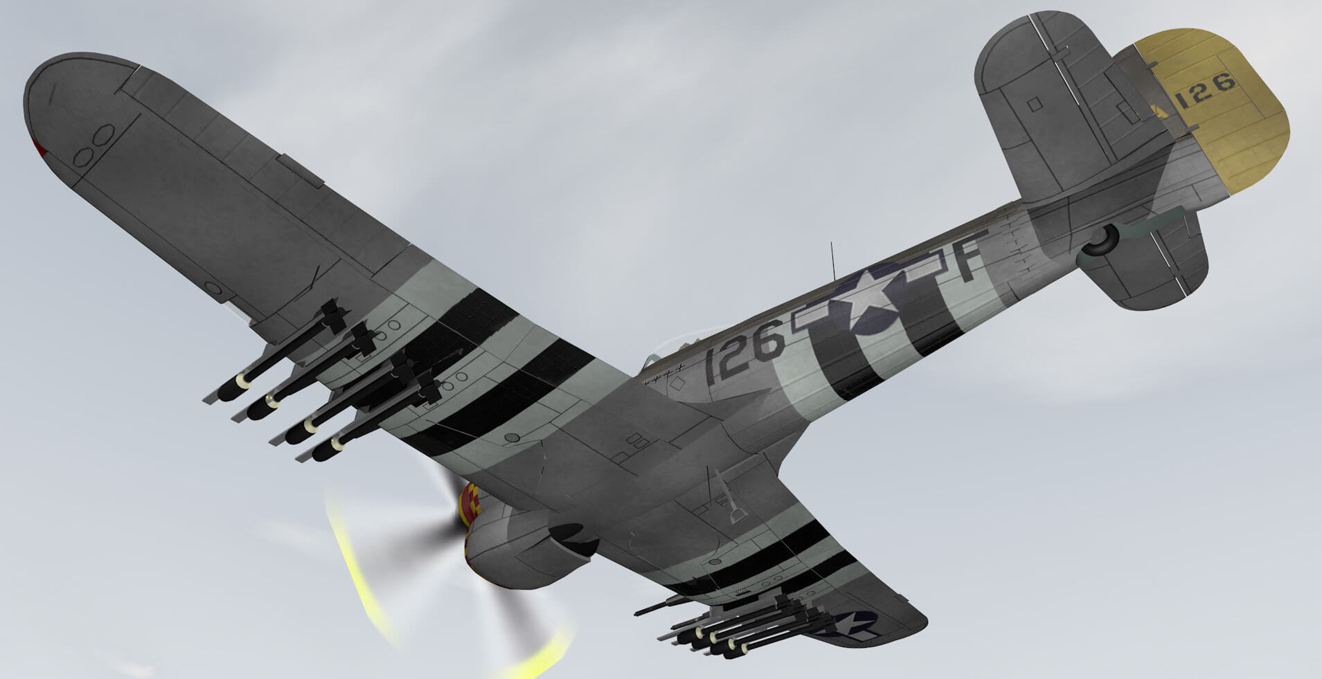 Hawker Typhoon Mk-1B Late (USAF) 3D Model by ChipBassChaos