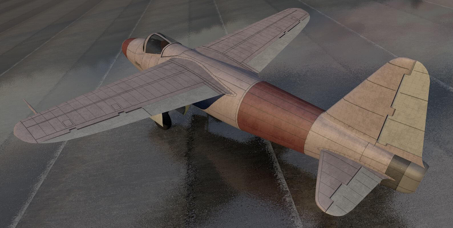 Heinkel He-178 3D Model by ChipBassChaos