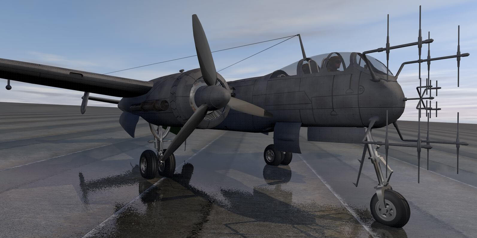 Heinkel He-219 A-7 Uhu Nachtjager 3D Model by ChipBassChaos
