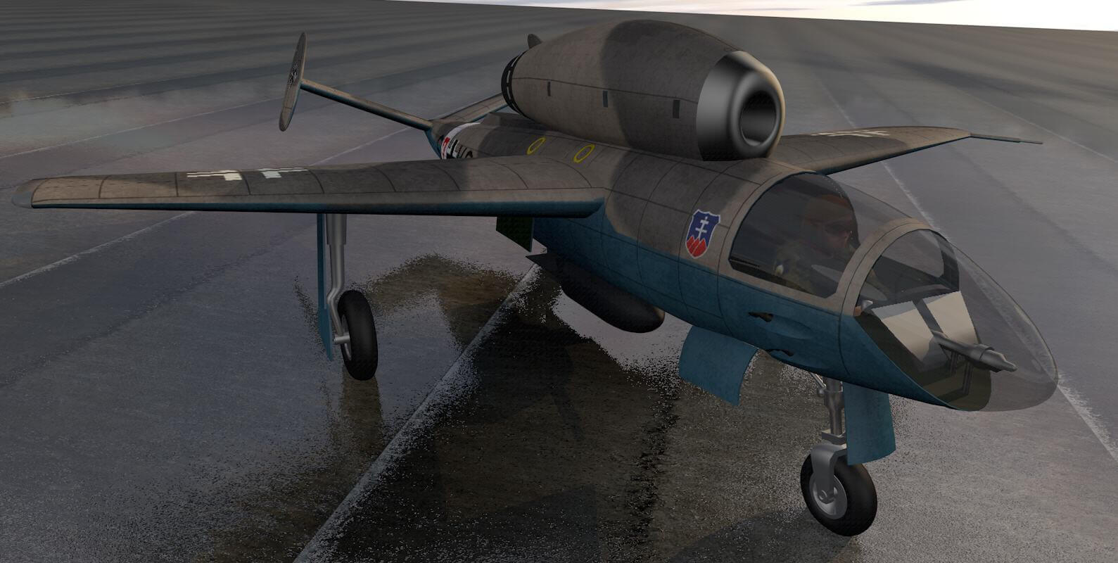 Henschel Hs-132C 3D Model by ChipBassChaos