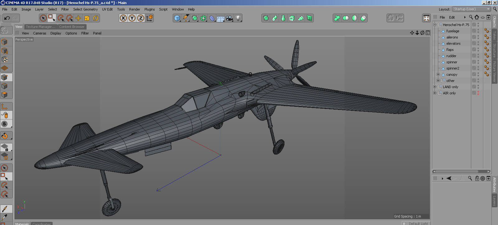 Henschel Hs-P.75 3D Model by ChipBassChaos