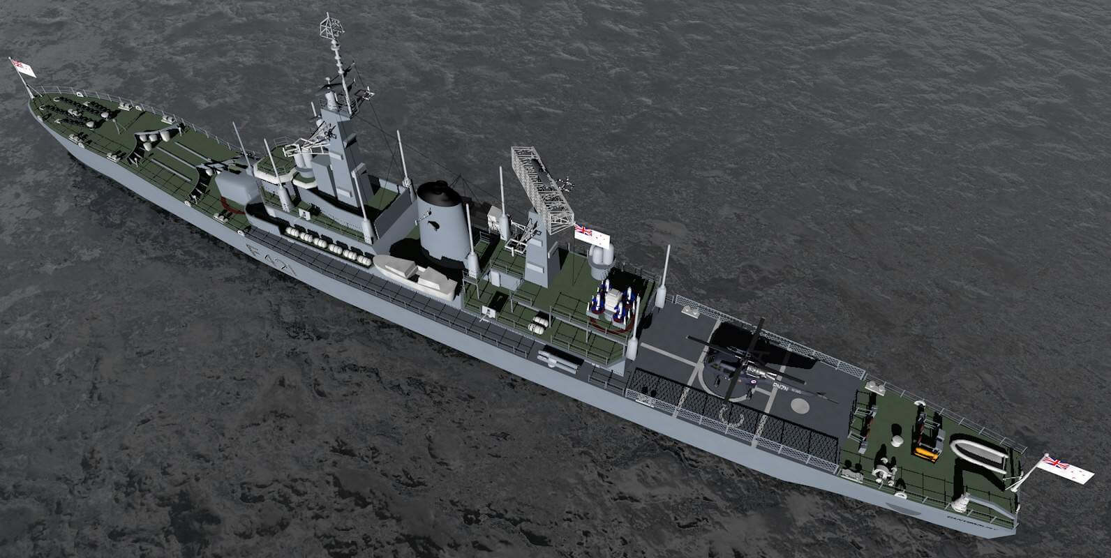 HMNZS Canterbury (F421) Leander Class Frigate - 3D Model by ChipBassChaos