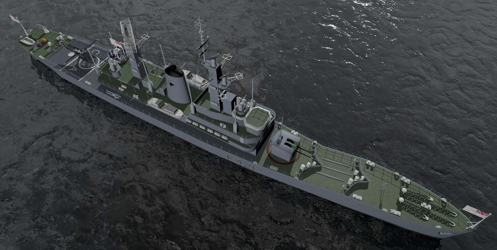HMNZS Canterbury (F421) Leander Class Frigate - 3D Model by ChipBassChaos