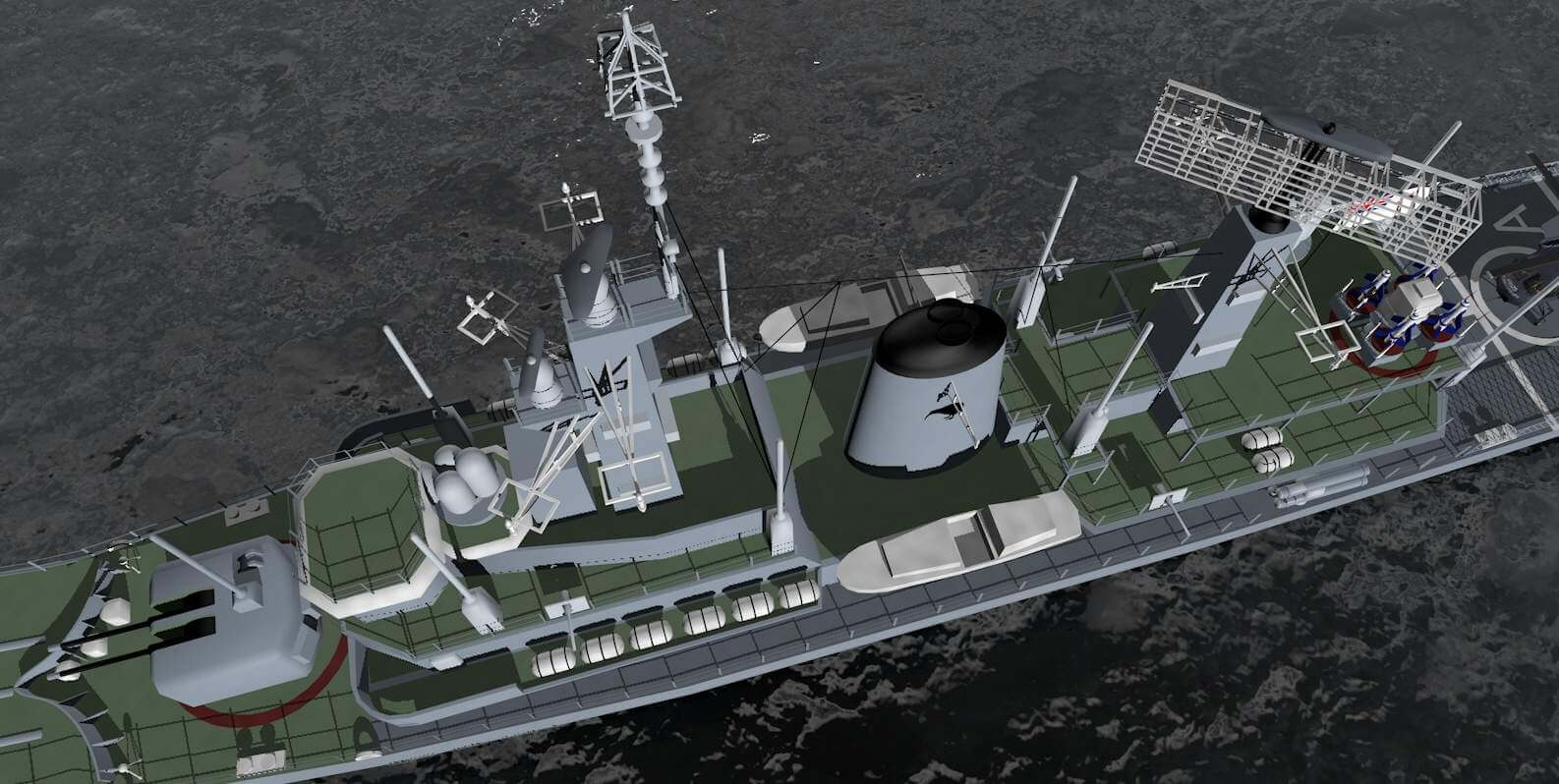 HMNZS Canterbury (F421) Leander Class Frigate - 3D Model by ChipBassChaos