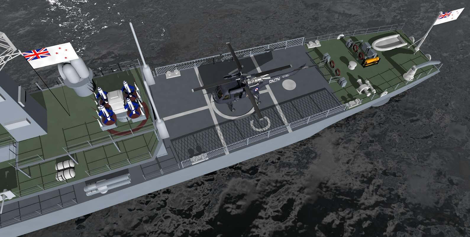 HMNZS Canterbury (F421) Leander Class Frigate - 3D Model by ChipBassChaos