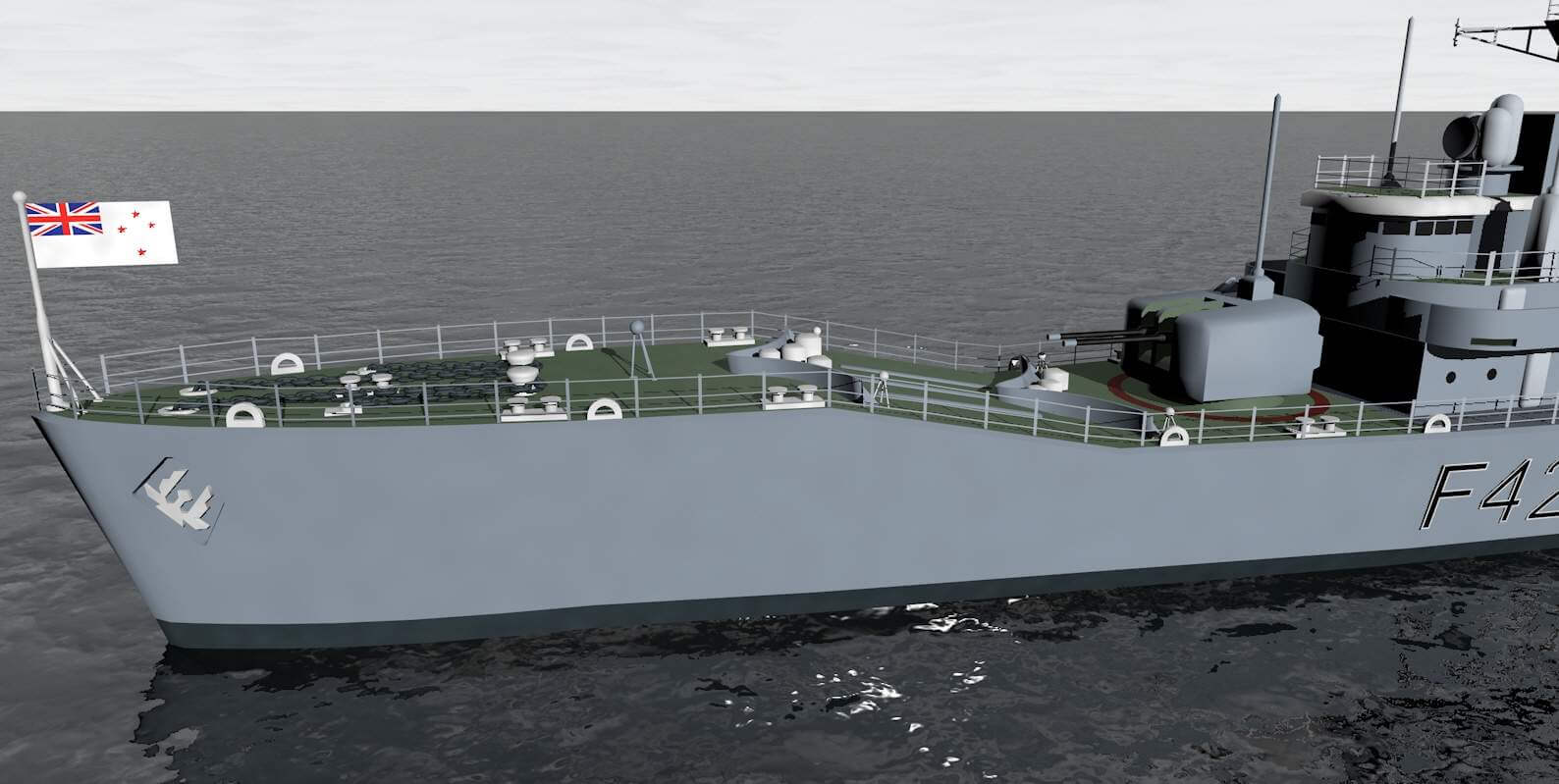 HMNZS Canterbury (F421) Leander Class Frigate - 3D Model by ChipBassChaos