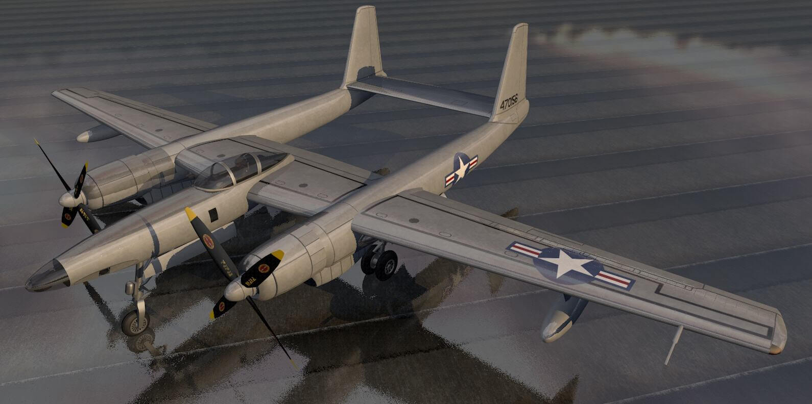 Hughes XF-11 3D Model by ChipBassChaos