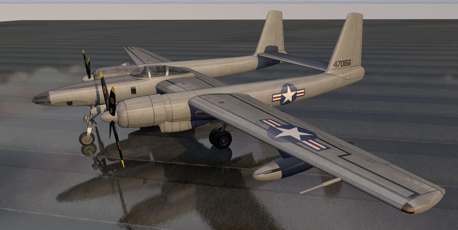 Hughes XF-11 3D Model by ChipBassChaos