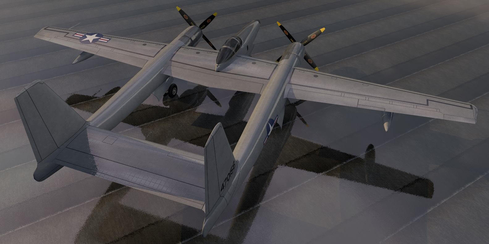 Hughes XF-11 3D Model by ChipBassChaos