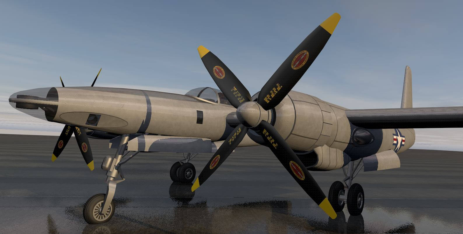 Hughes XF-11 3D Model by ChipBassChaos