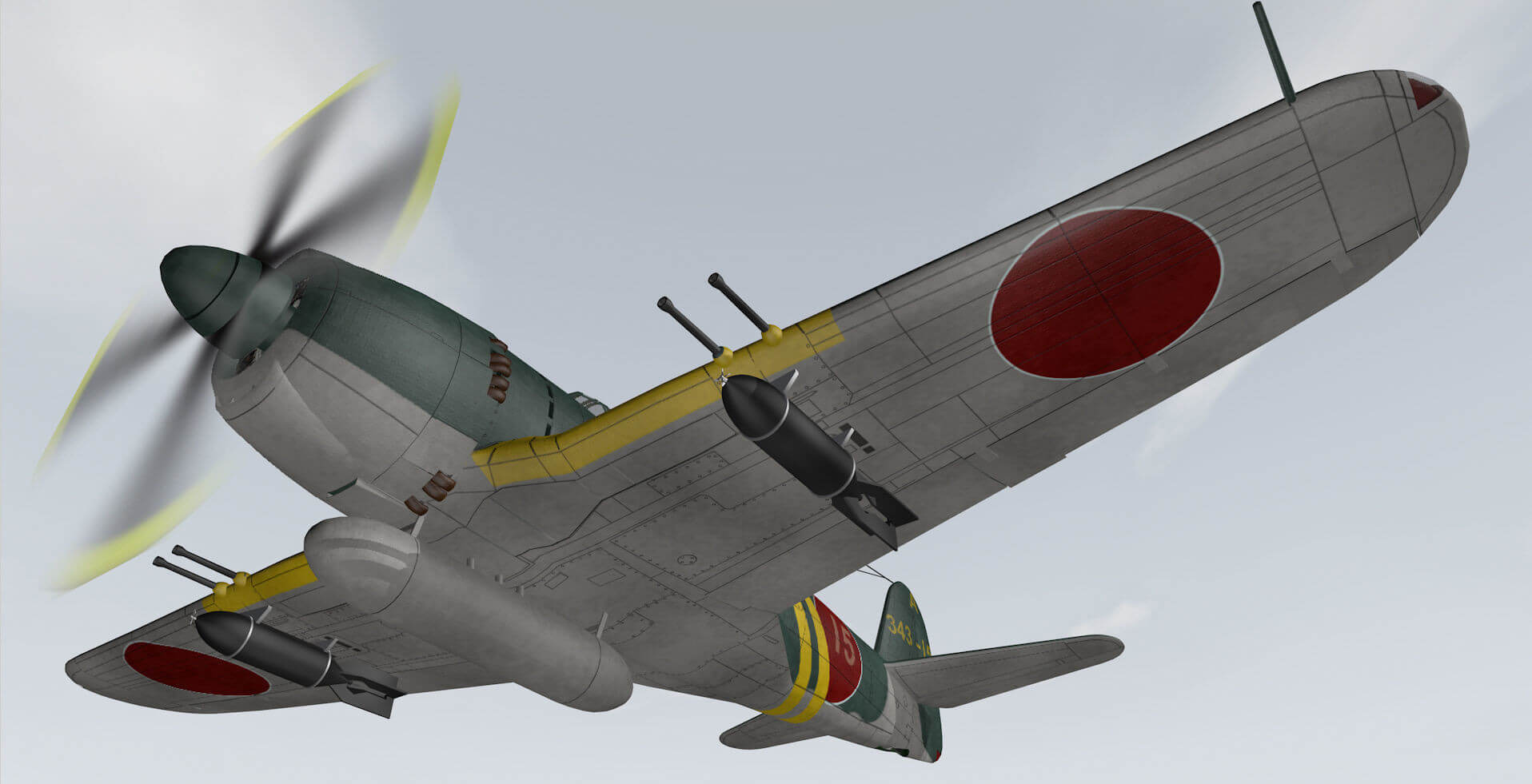 Kawanishi N1K2-J Shiden Kai (George) 3D Model by ChipBassChaos