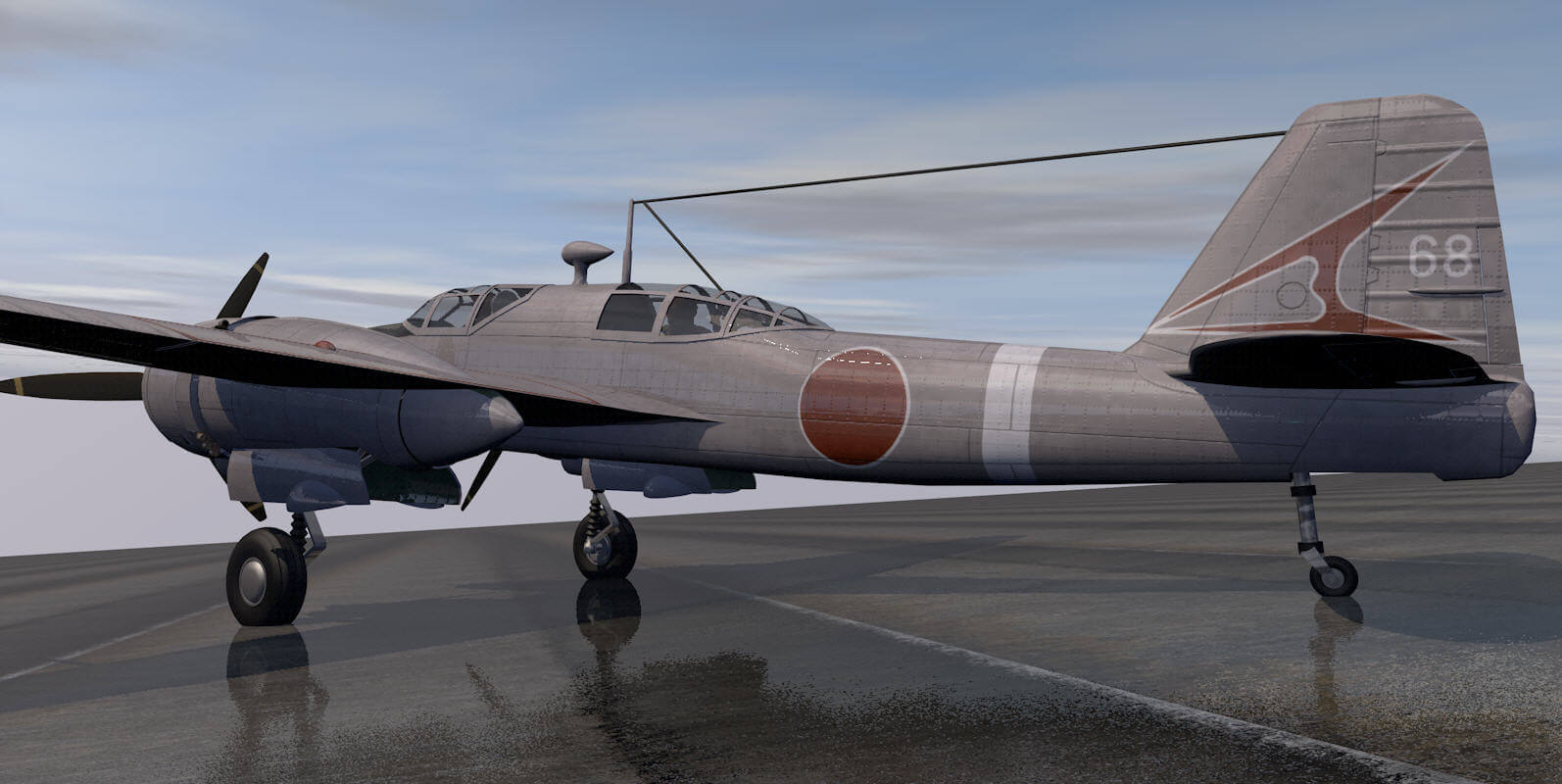 Kawasaki Ki-102B Otsu (Randy) 3D Model by ChipBassChaos