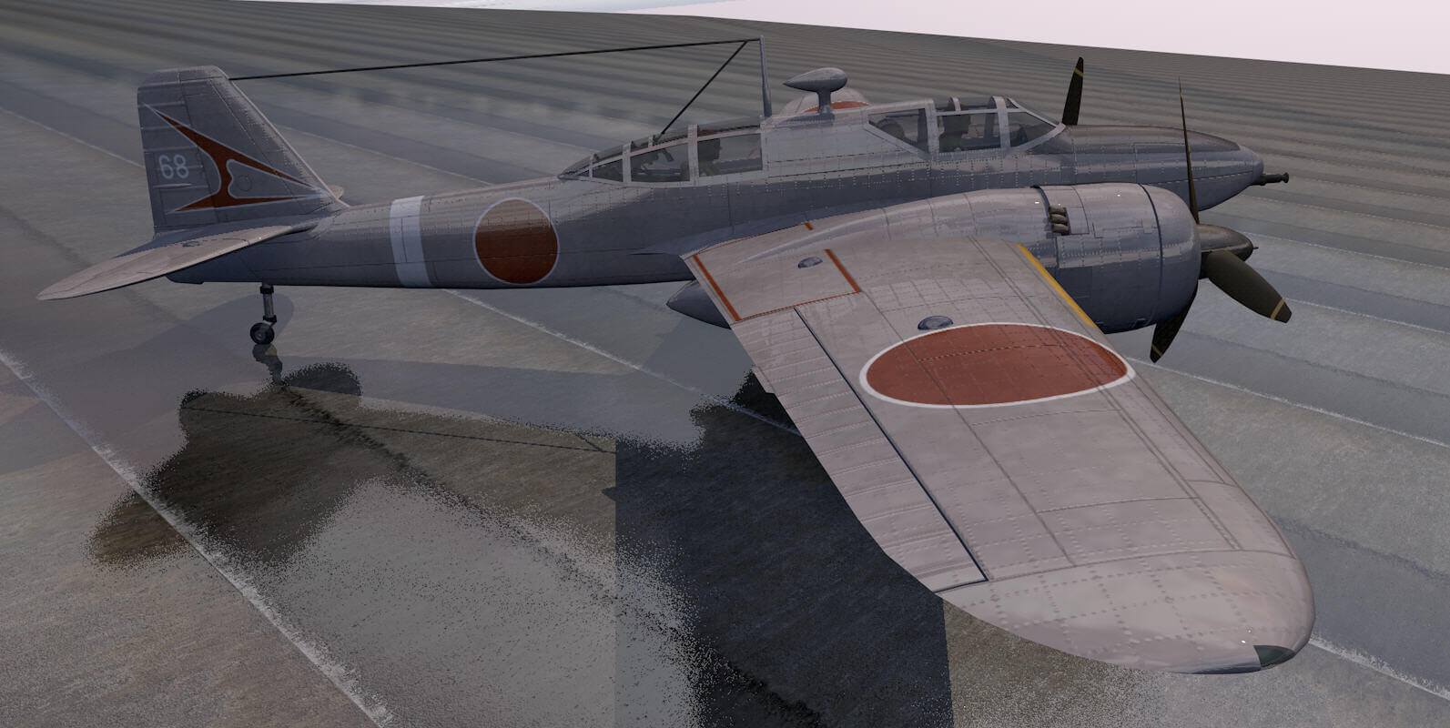 Kawasaki Ki-102B Otsu (Randy) 3D Model by ChipBassChaos