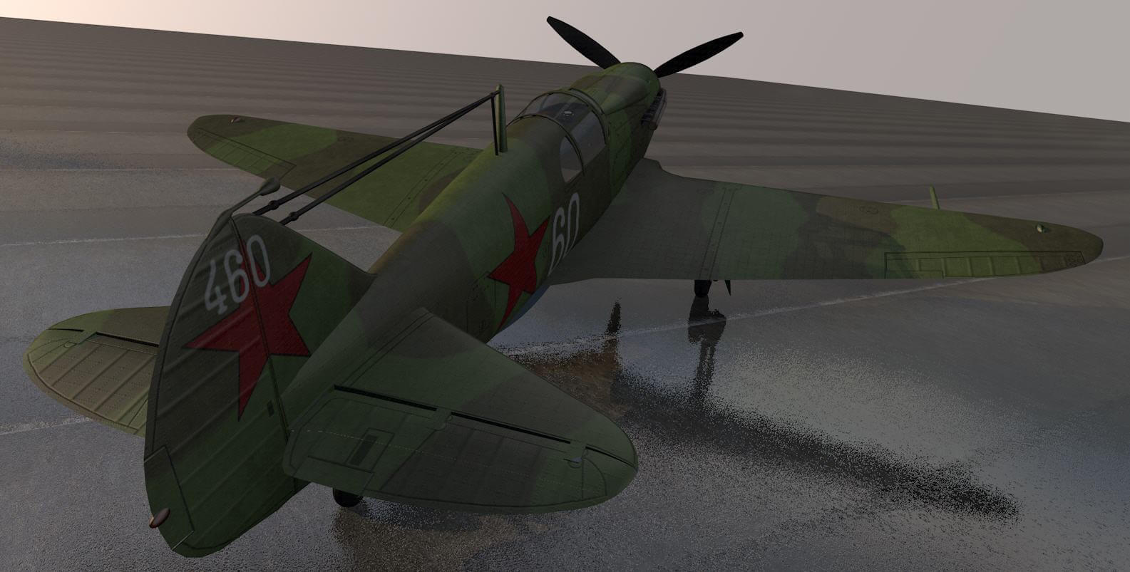 Lavochkin-Gorbunov-Gudkov LaGG-3 (Early) 3D Model by ChipBassChaos