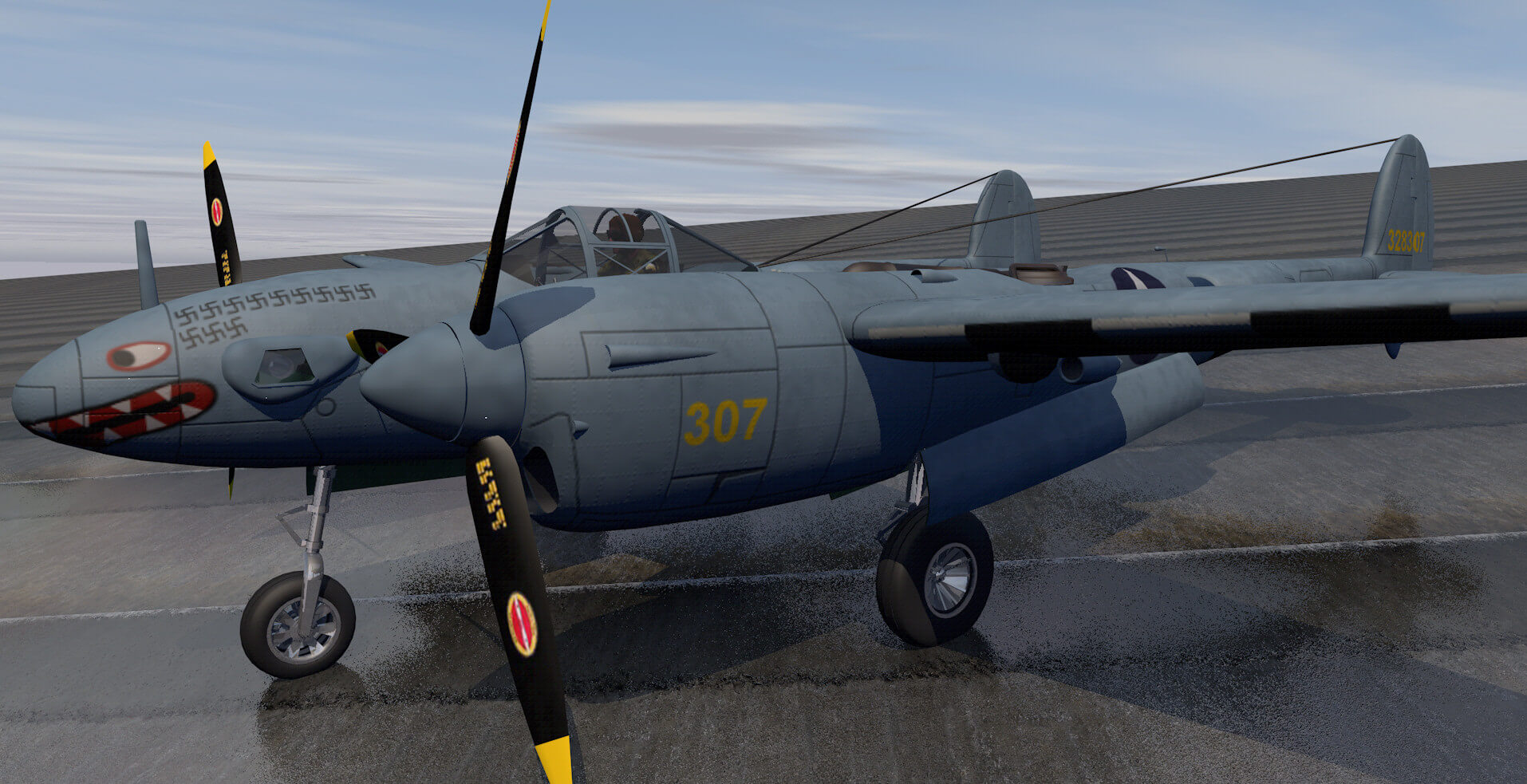 Lockheed F-5A Photo Lightning 3D Model by ChipBassChaos