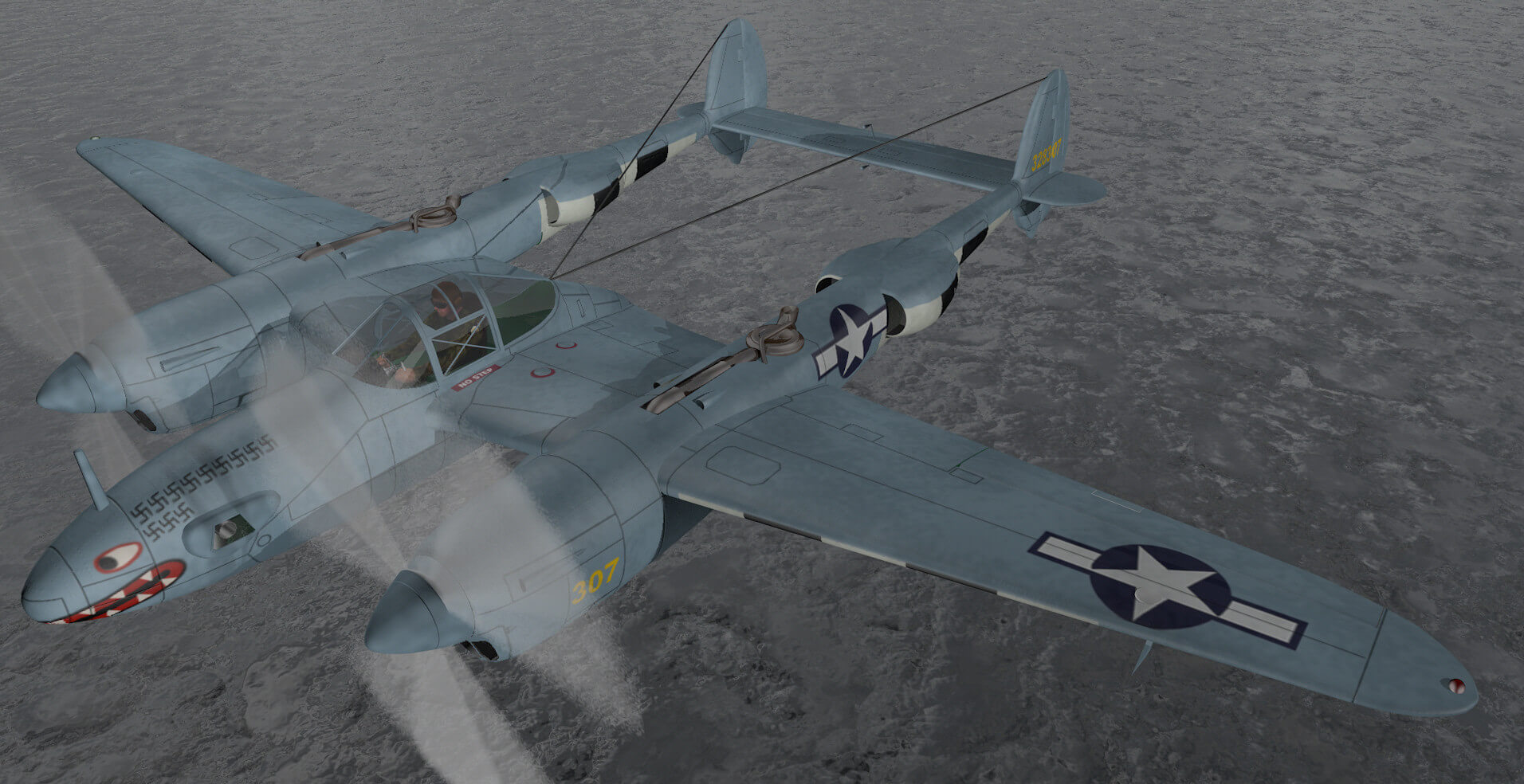 Lockheed F-5A Photo Lightning 3D Model by ChipBassChaos