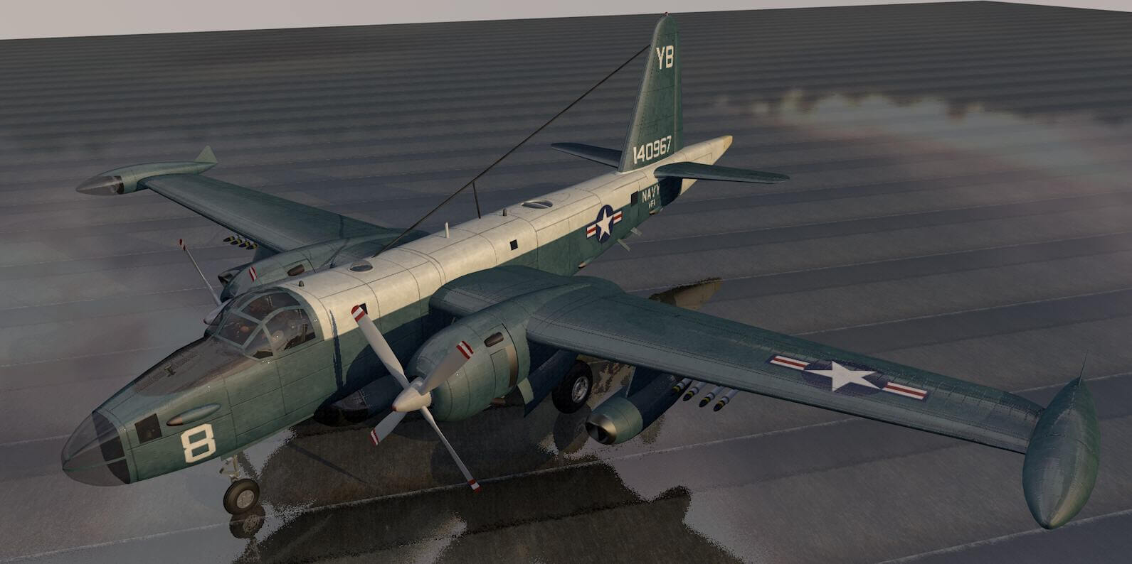 Lockheed P2V-7 (SP-2H) Neptune 3D Model by ChipBassChaos