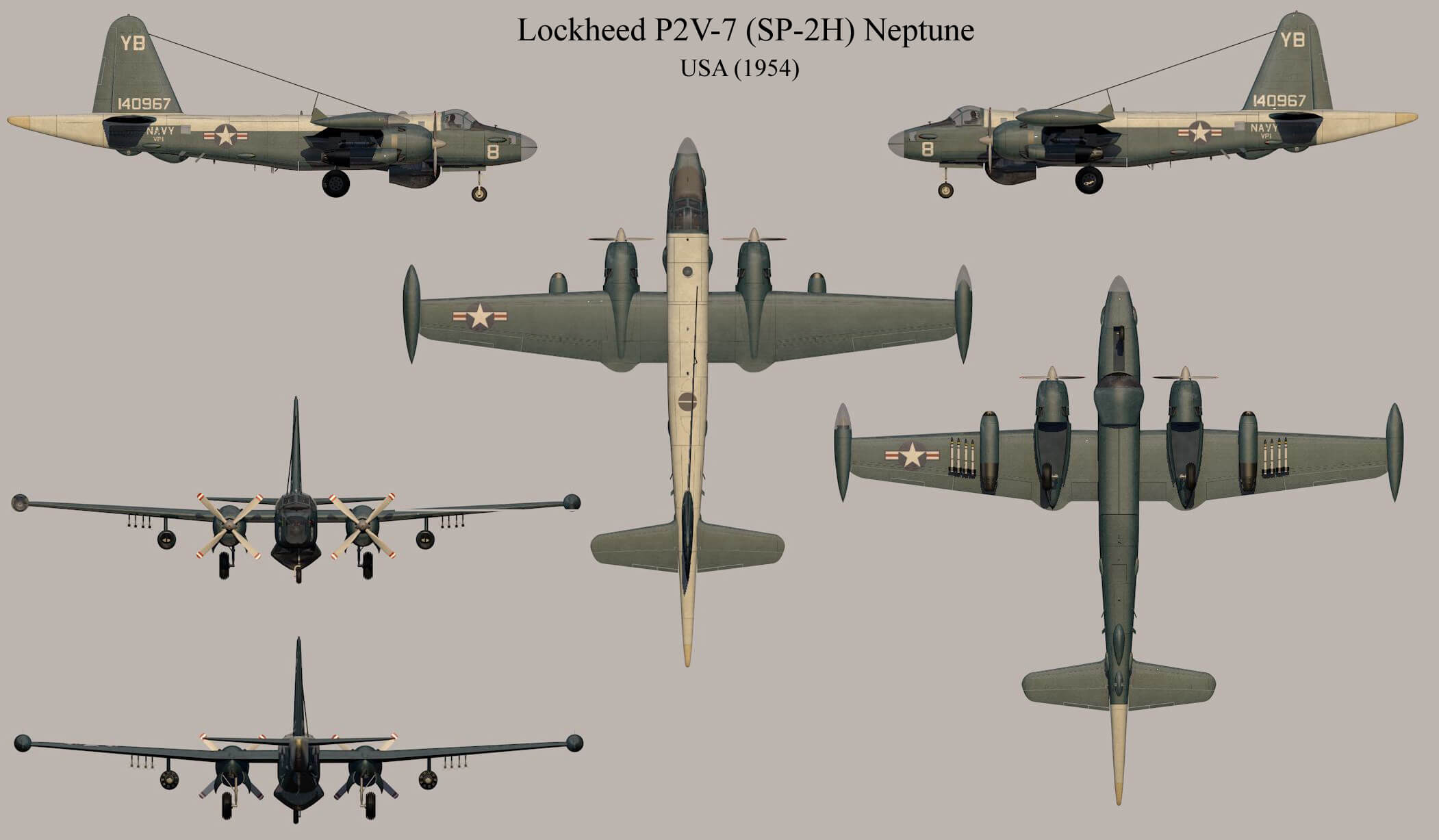 Lockheed P2V-7 (SP-2H) Neptune 3D Model by ChipBassChaos