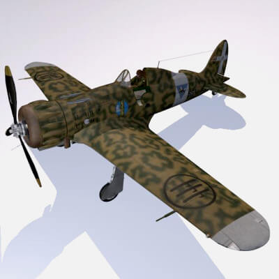 Macchi Mc-200 Saetta 3D Model by ChipBassChaos