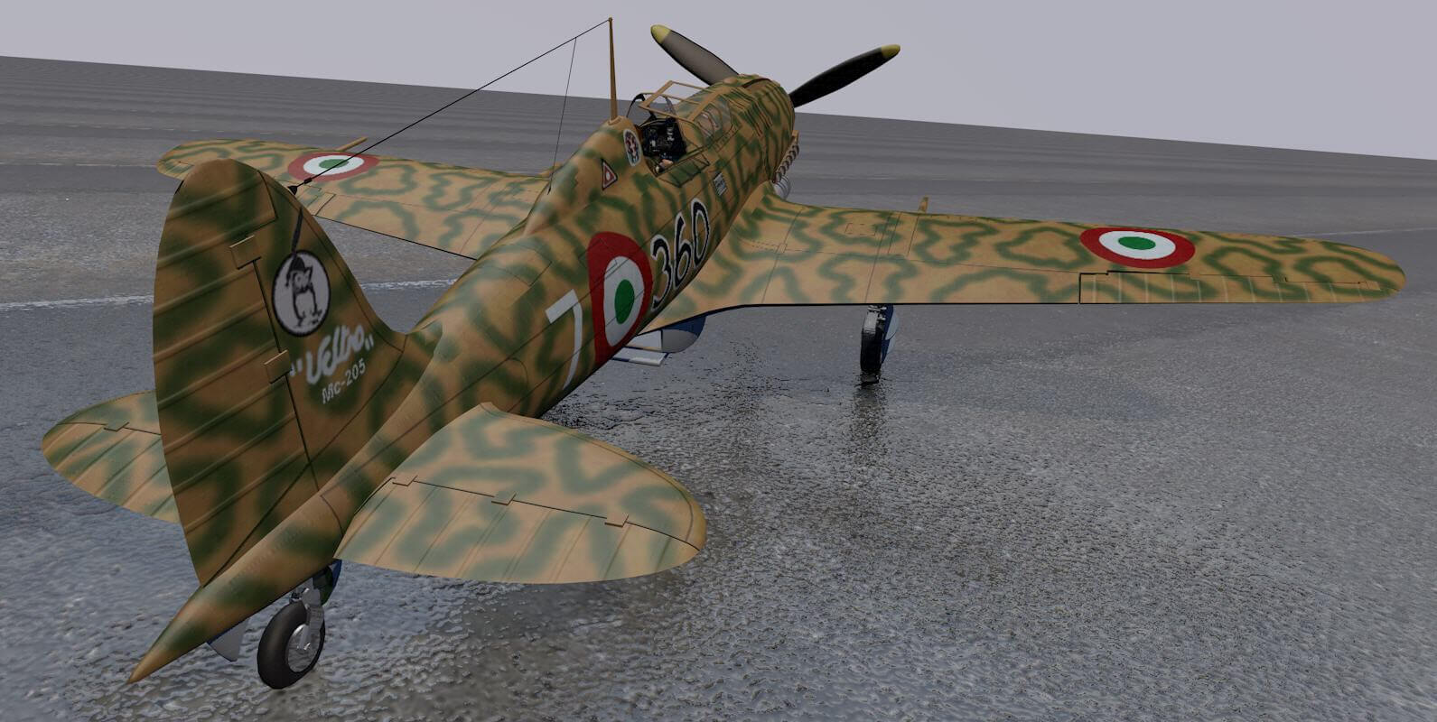 Macchi Mc-205 Veltro 3D Model by ChipBassChaos