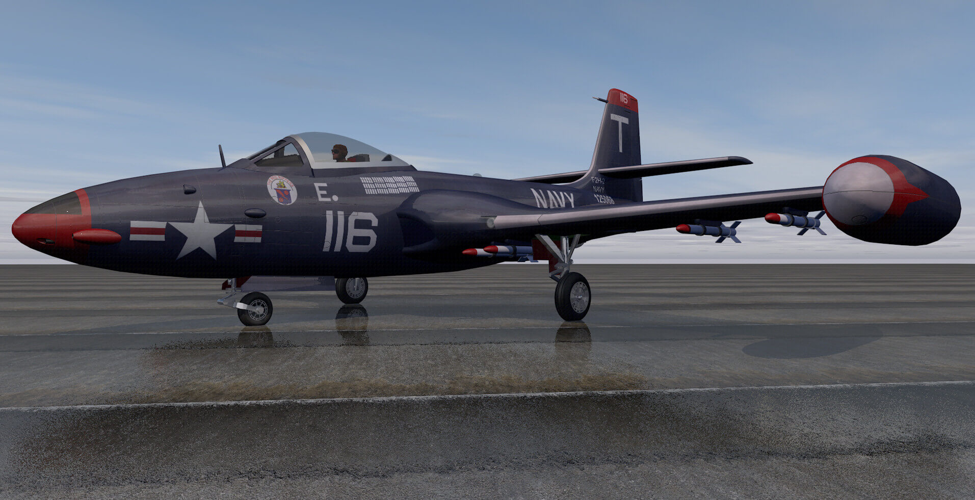 McDonnell F2H-2 Banshee 3D Model by ChipBassChaos