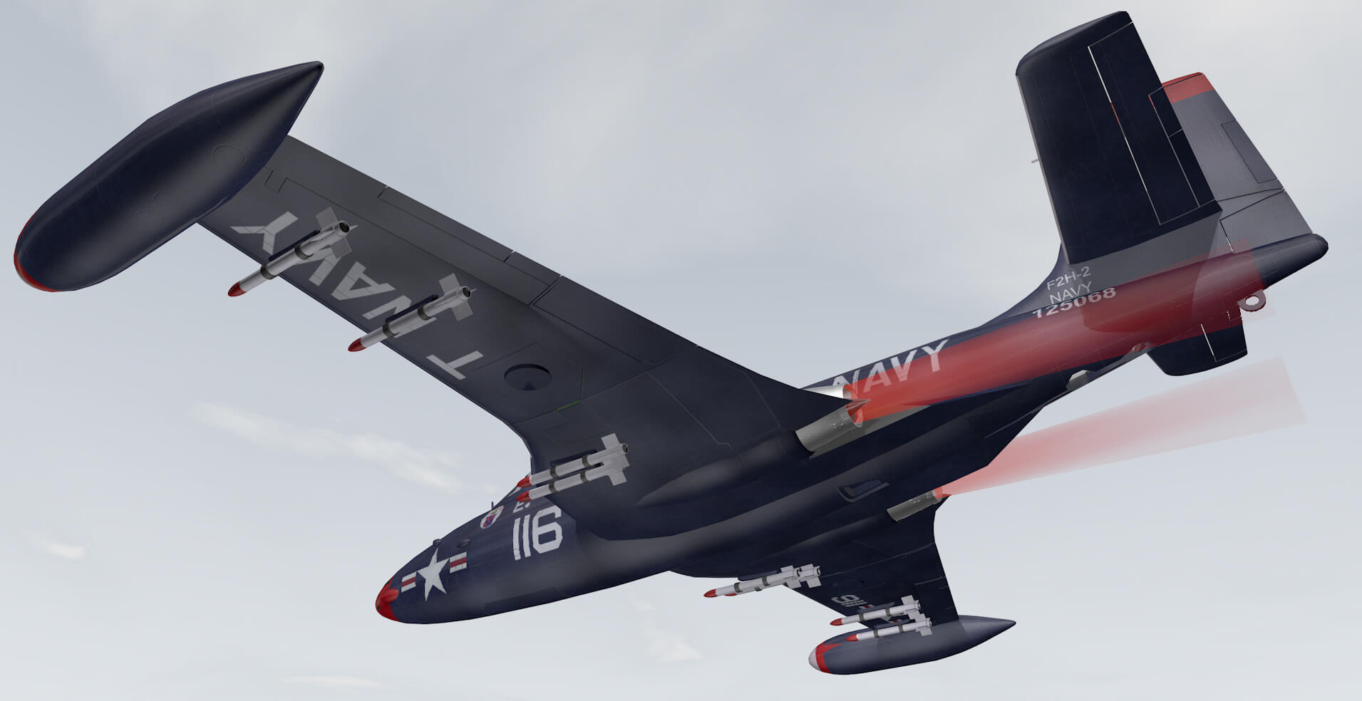 McDonnell F2H-2 Banshee 3D Model by ChipBassChaos