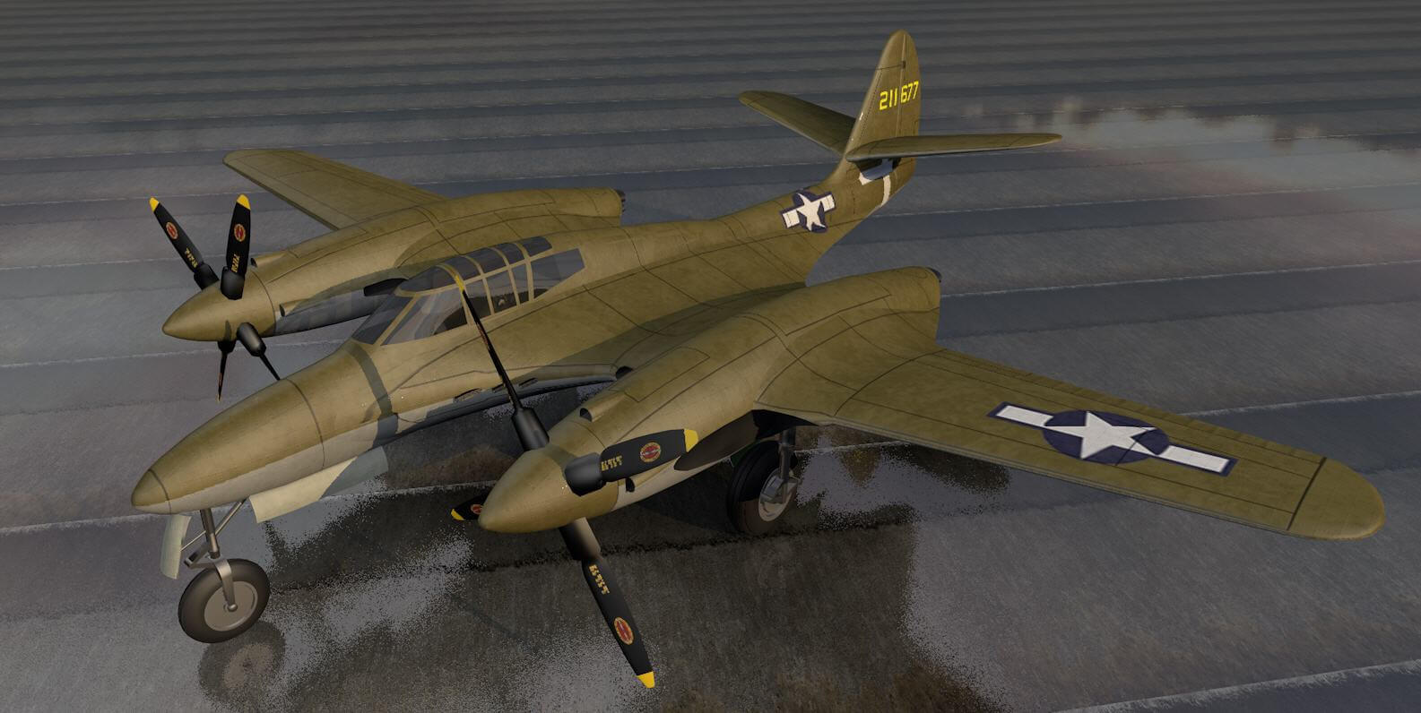 McDonnell XP-67 Moonbat 3D Model by ChipBassChaos
