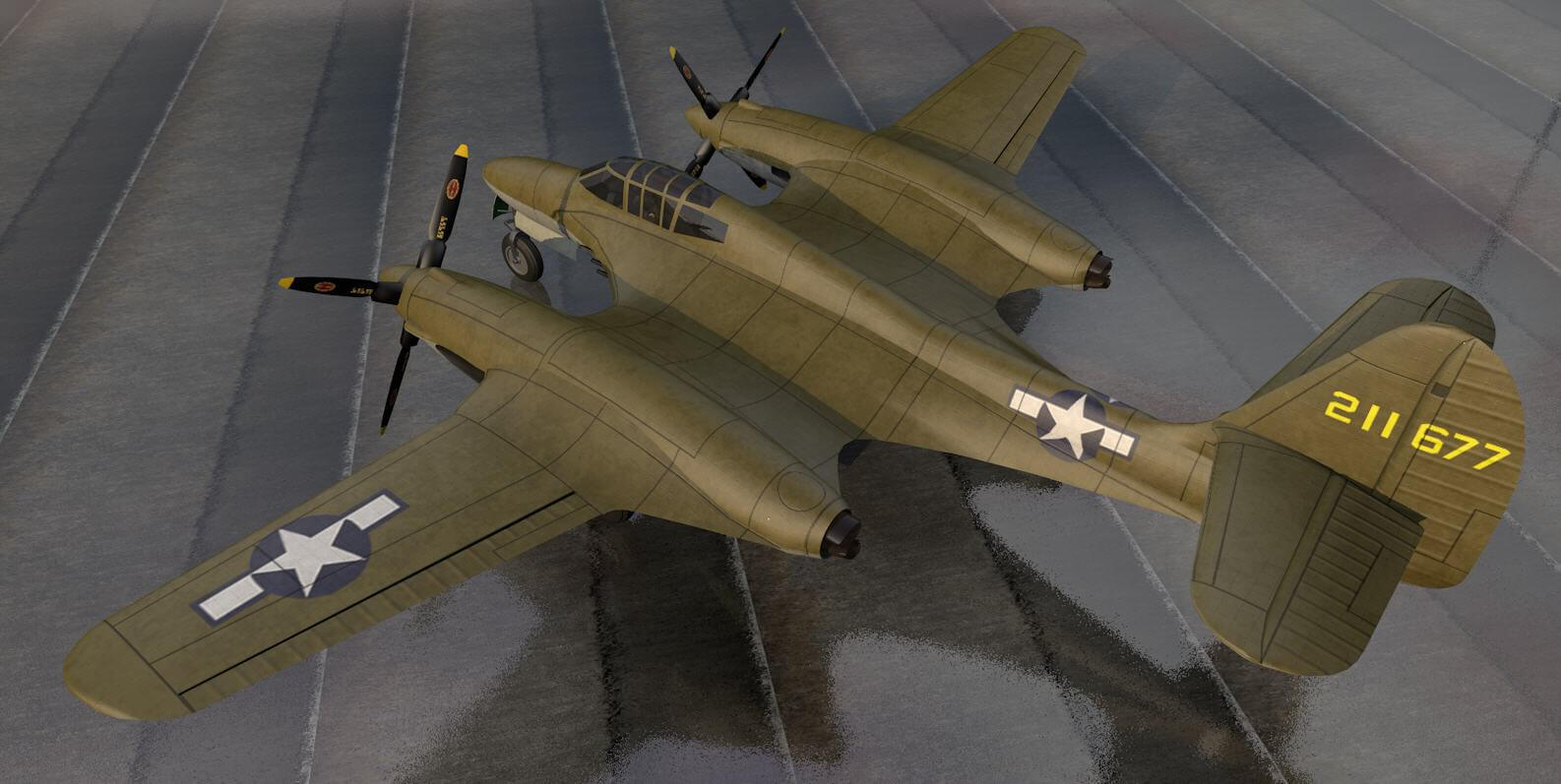McDonnell XP-67 Moonbat 3D Model by ChipBassChaos