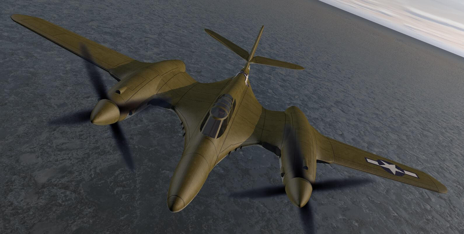 McDonnell XP-67 Moonbat 3D Model by ChipBassChaos
