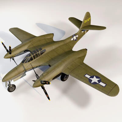 McDonnell XP-67 Moonbat 3D Model by ChipBassChaos