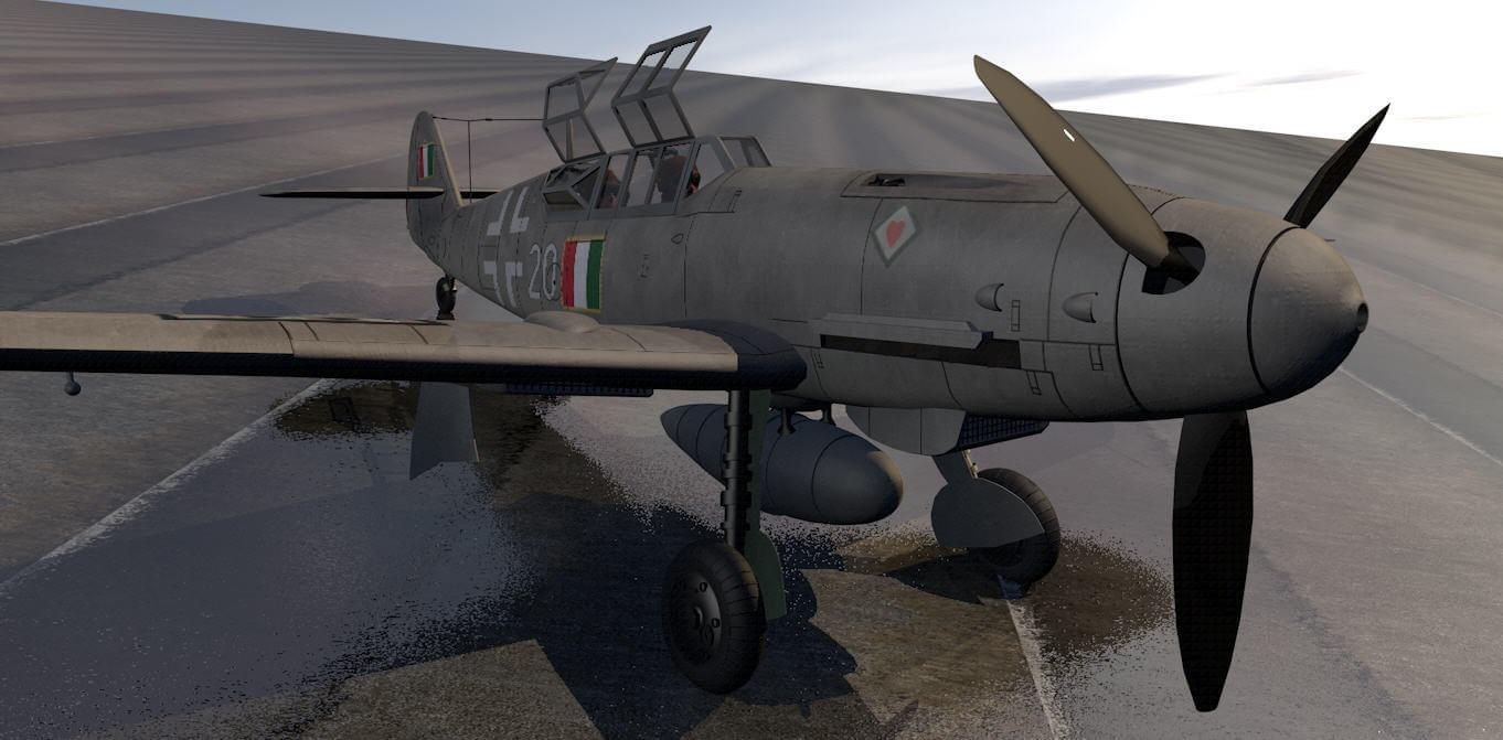Messerschmitt Bf-109 G-12 3D Model by ChipBassChaos