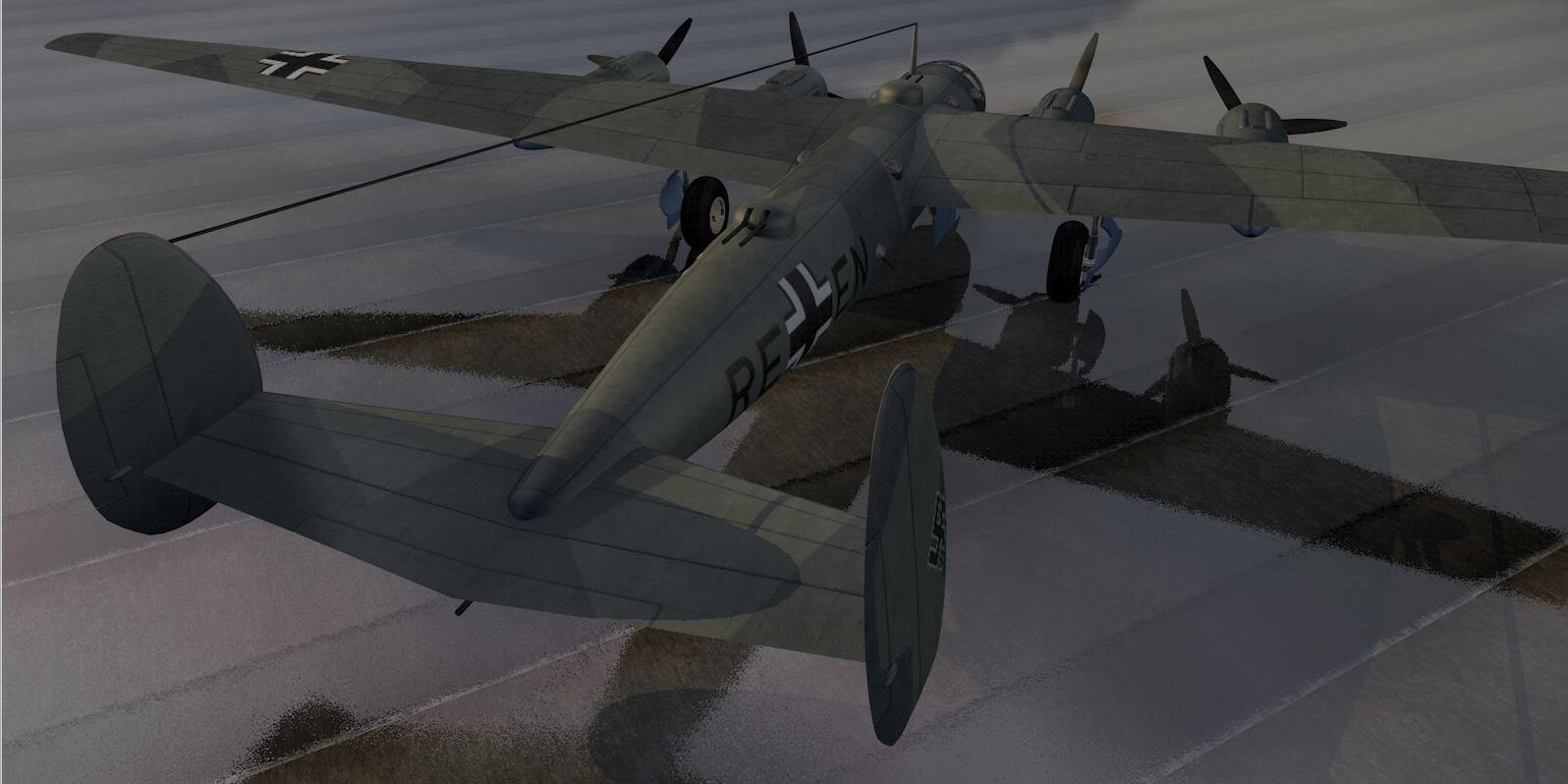 Messerschmitt ME-264 'Amerika Bomber' 3D Model by ChipBassChaos