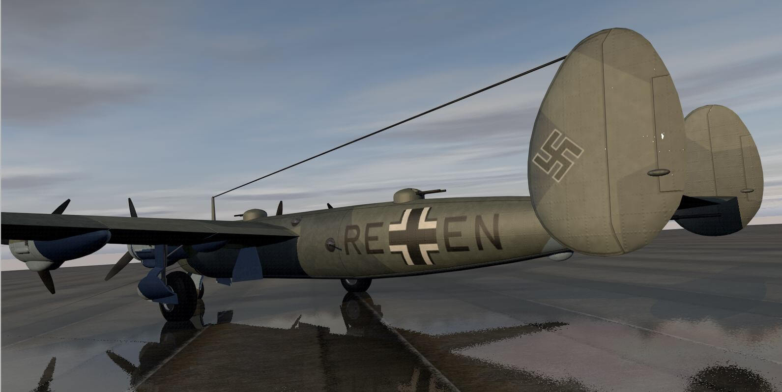 Messerschmitt ME-264 'Amerika Bomber' 3D Model by ChipBassChaos