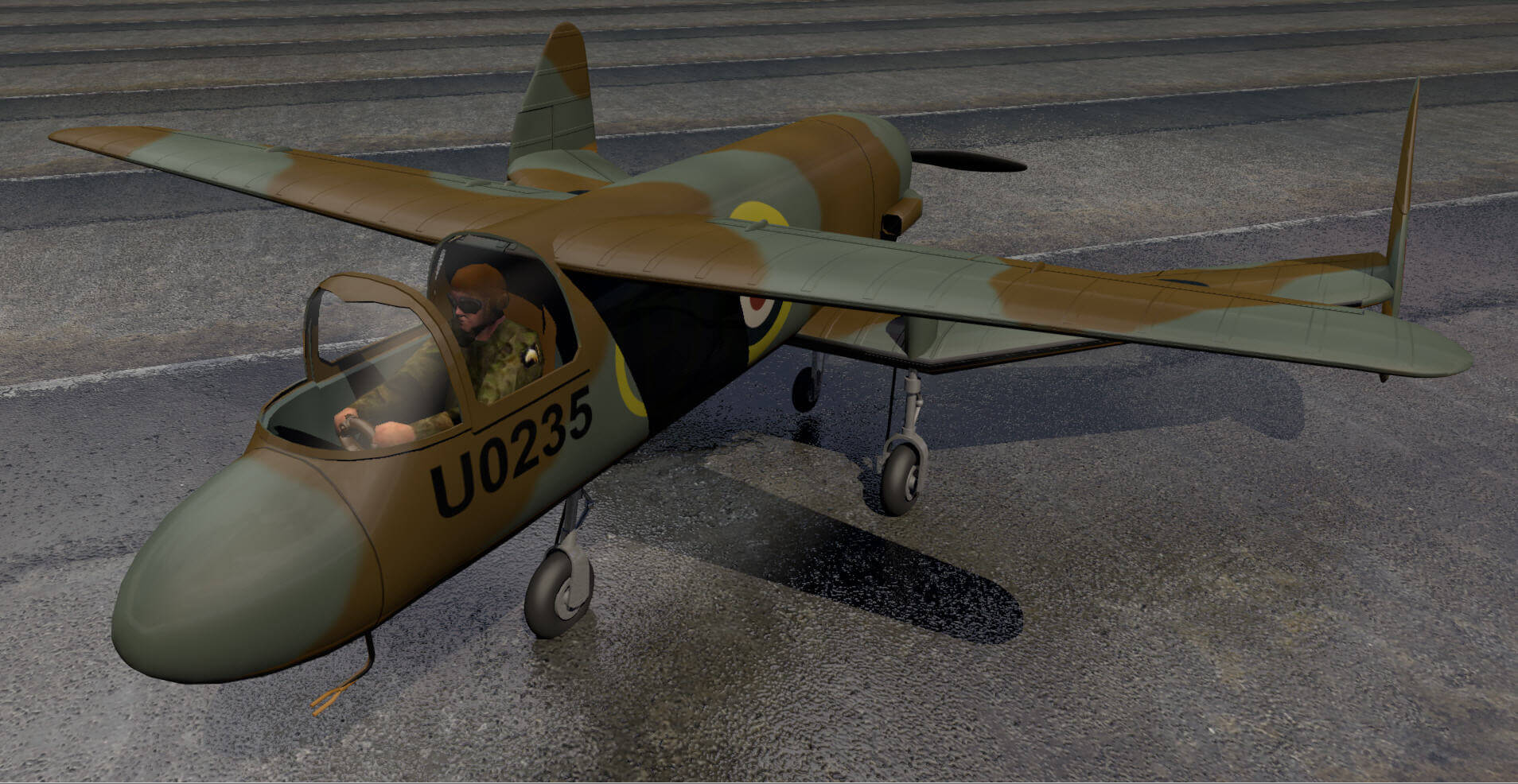 Miles M.35 Libellula - 3D Model by ChipBassChaos