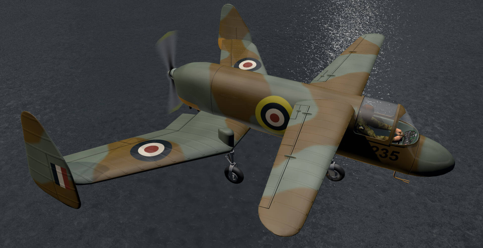 Miles M.35 Libellula - 3D Model by ChipBassChaos