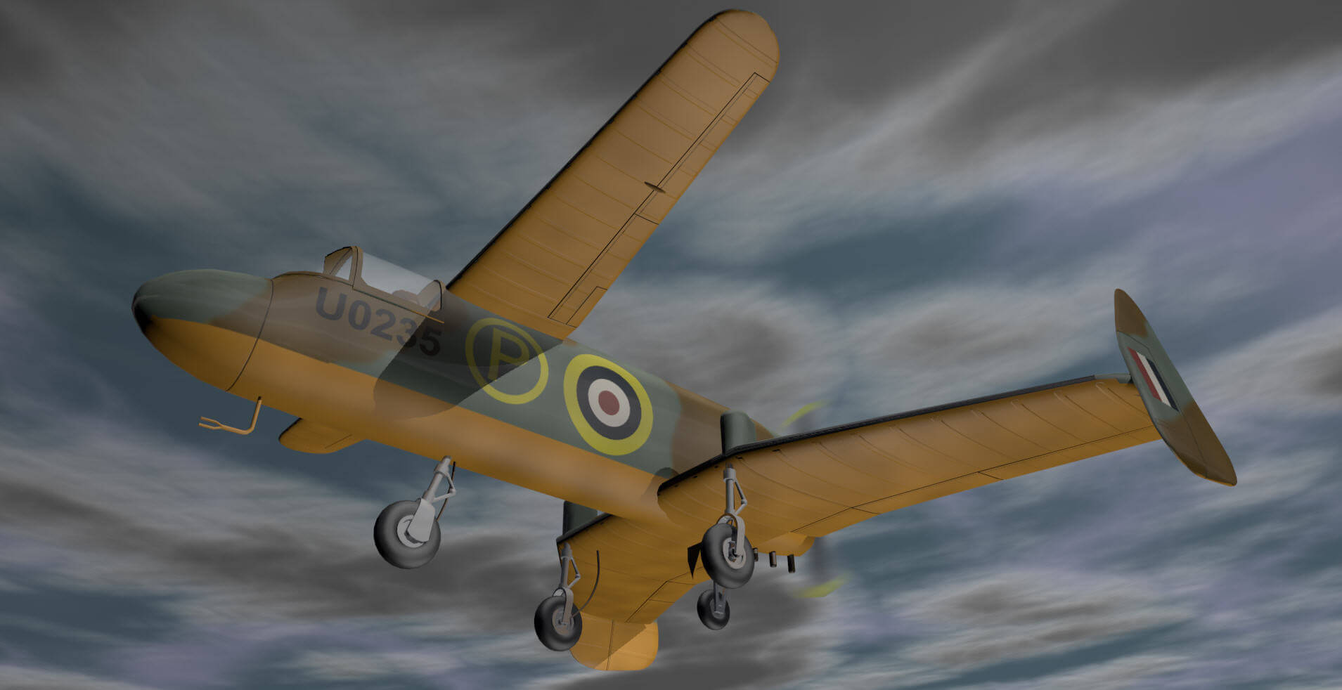Miles M.35 Libellula - 3D Model by ChipBassChaos