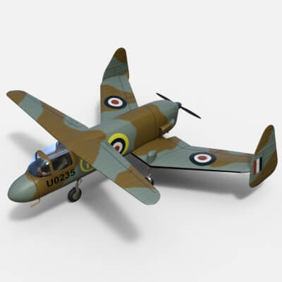 Miles M.35 Libellula - 3D Model by ChipBassChaos