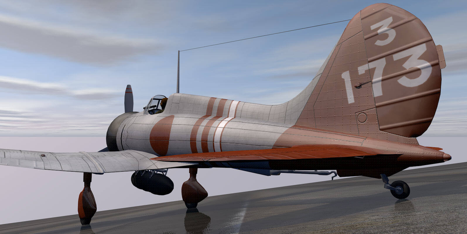 Mitsubishi A5M2 Claude - 3D Model by ChipBassChaos