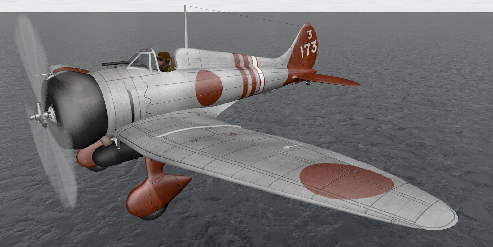 Mitsubishi A5M2 Claude - 3D Model by ChipBassChaos