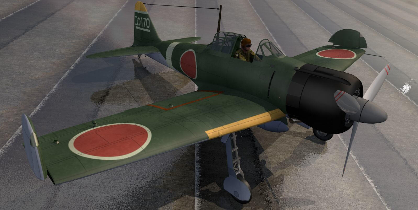 Mitsubishi A6M2 Zero (Zeke) - 3D Model by ChipBassChaos