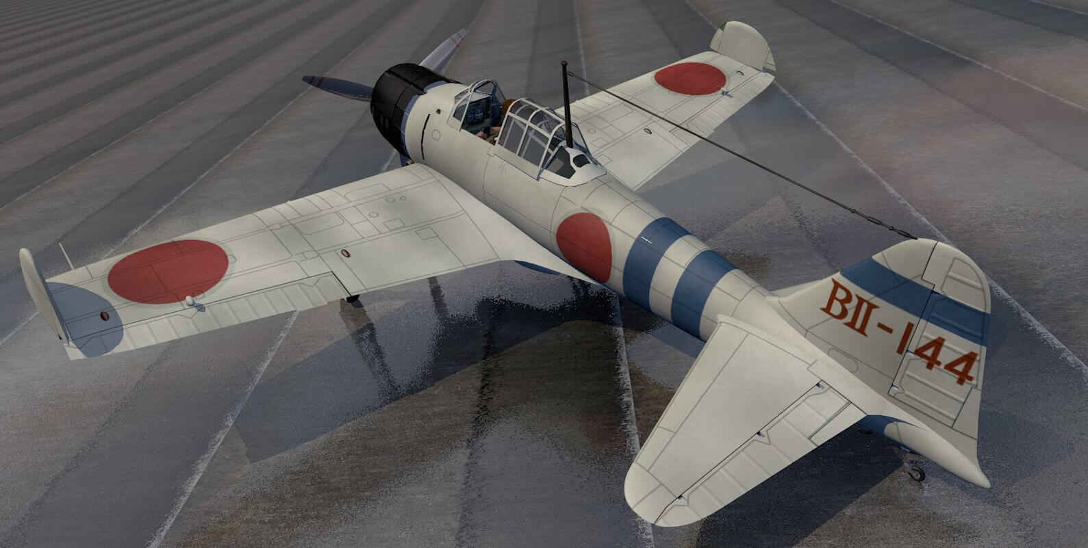 Mitsubishi A6M2 Zero (Zeke) - 3D Model by ChipBassChaos