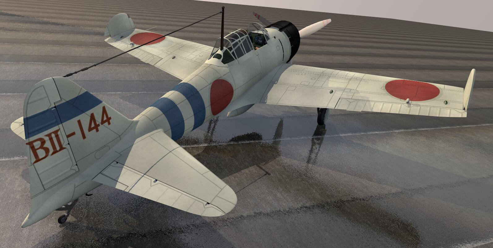 Mitsubishi A6M2 Zero (Zeke) - 3D Model by ChipBassChaos