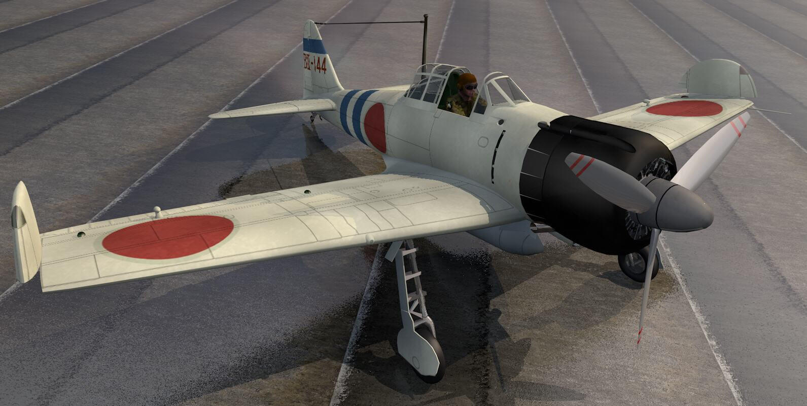 Mitsubishi A6M2 Zero (Zeke) - 3D Model by ChipBassChaos