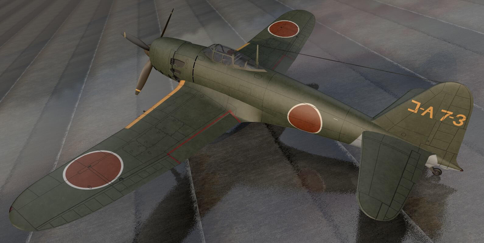 Mitsubishi A7M1 Reppu (SAM) - 3D Model by ChipBassChaos