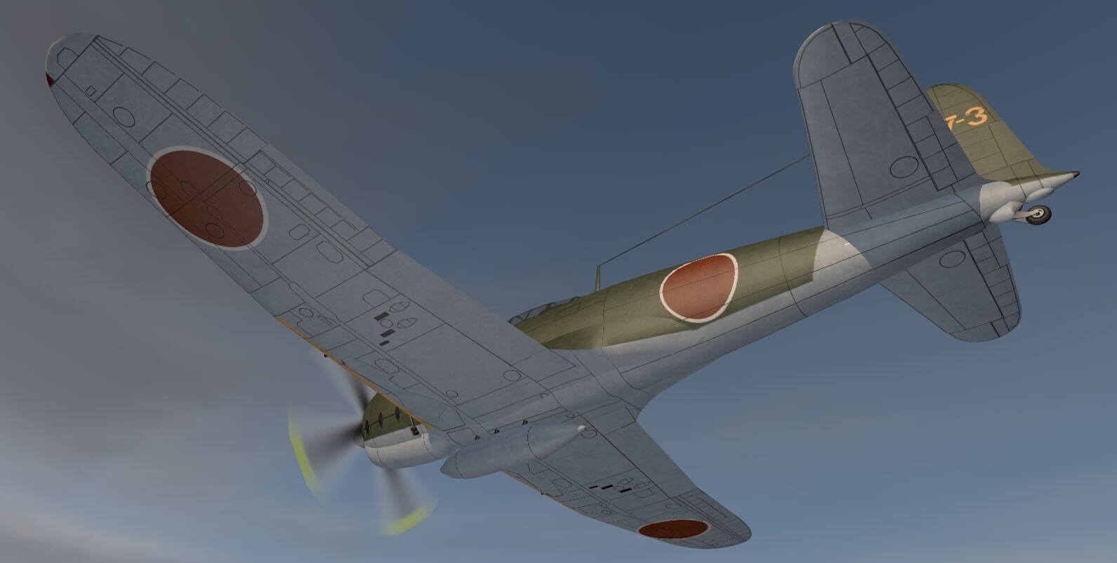 Mitsubishi A7M1 Reppu (SAM) - 3D Model by ChipBassChaos