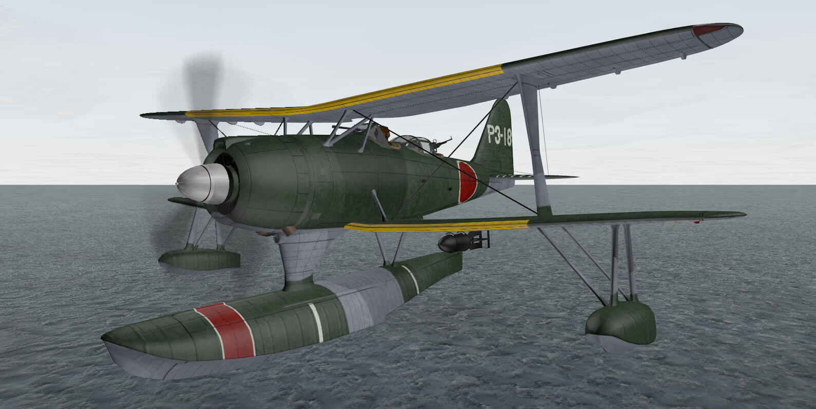 Mitsubishi F1M2 Zerokan (Pete) - 3D Model by ChipBassChaos