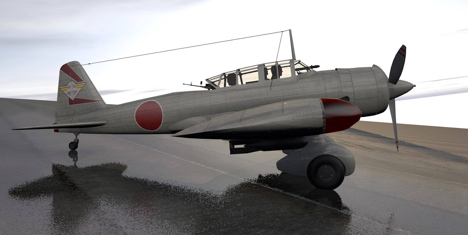 Mitsubishi Ki-51 Type 99 Sonia 3D Model by ChipBassChaos