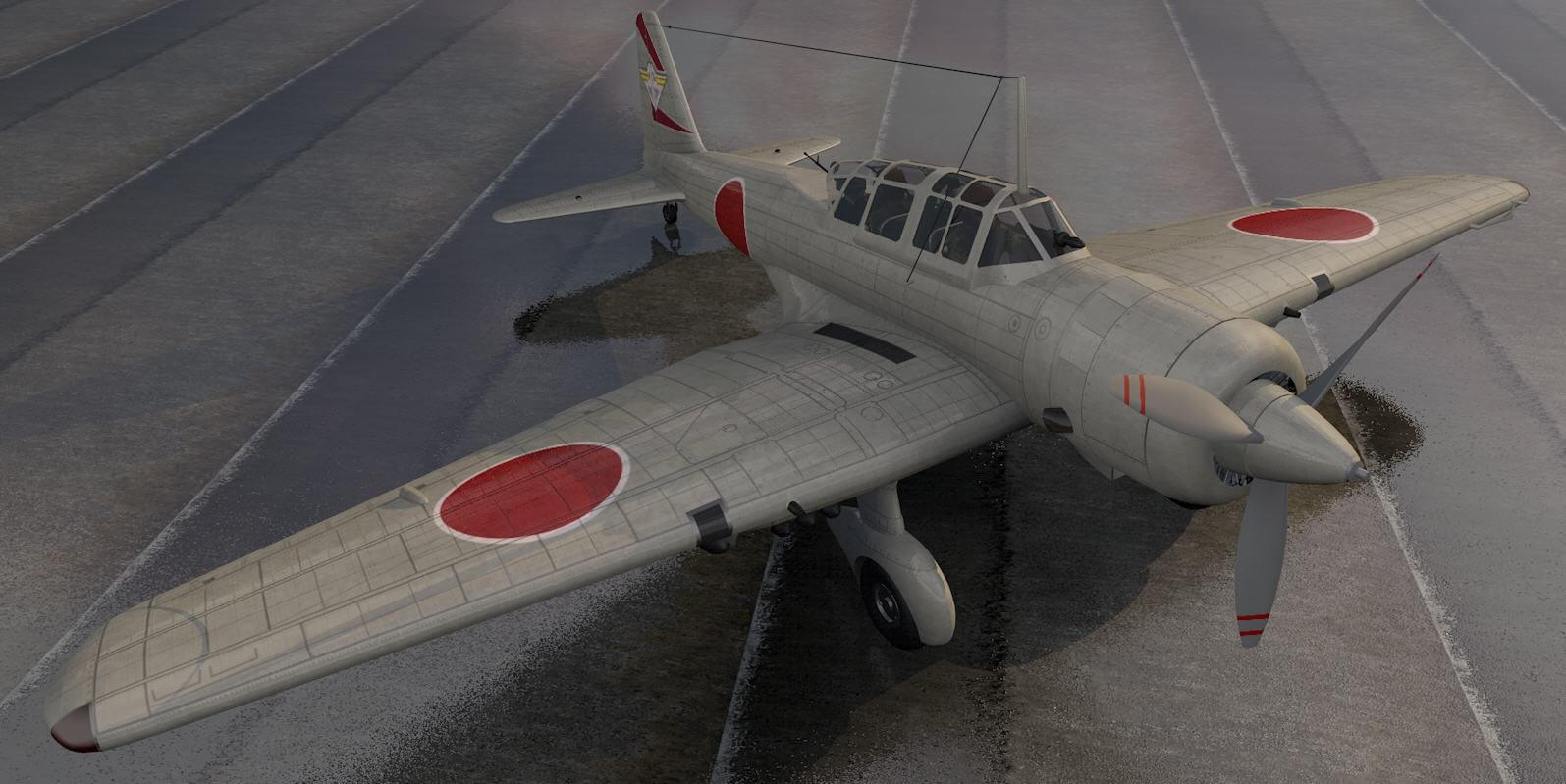 Mitsubishi Ki-51 Type 99 Sonia 3D Model by ChipBassChaos