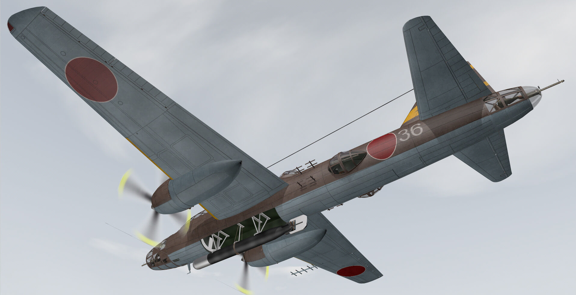 Mitsubishi Ki-67 Hiryu (Peggy) 3D Model by ChipBassChaos